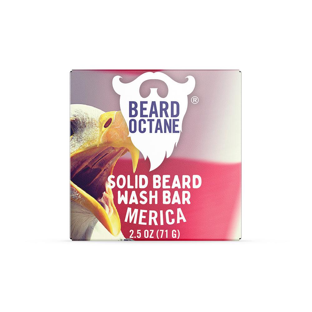 Merica Solid Beard Wash Shampoo Bar - Cedar, Leather, Apples & Musk ...