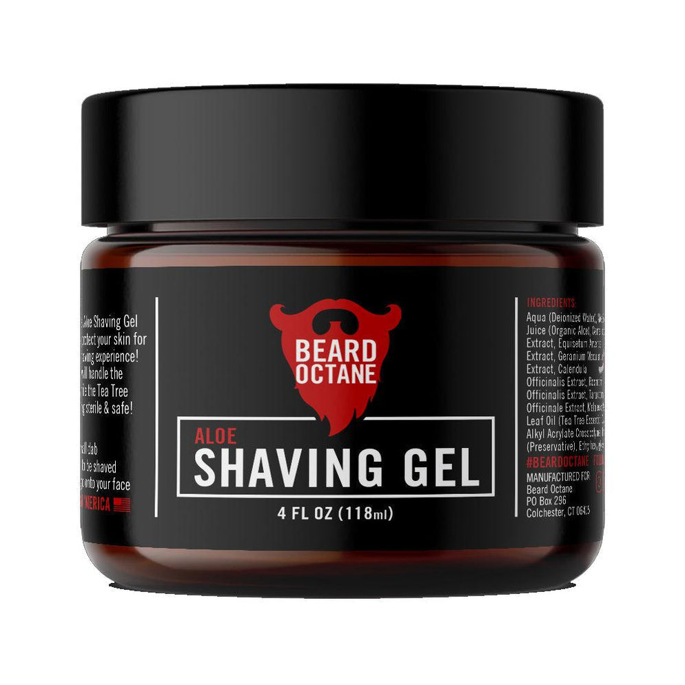 Beard Octane Aloe Shave Gel 4oz - Shave Gel For Men & Women - Beard Octane