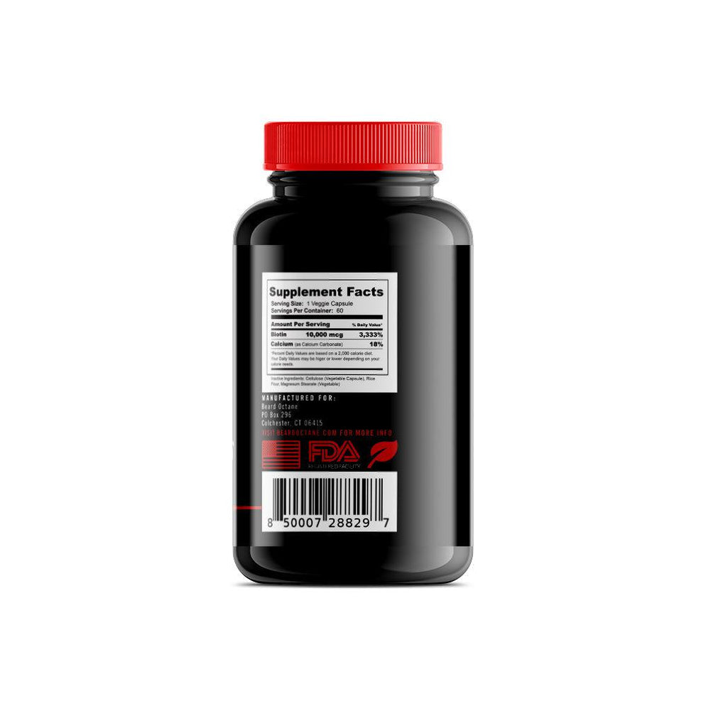 Beard Octane Biotin 10,000 MCG Vitamin B7 - Increase Healthy Growth ...